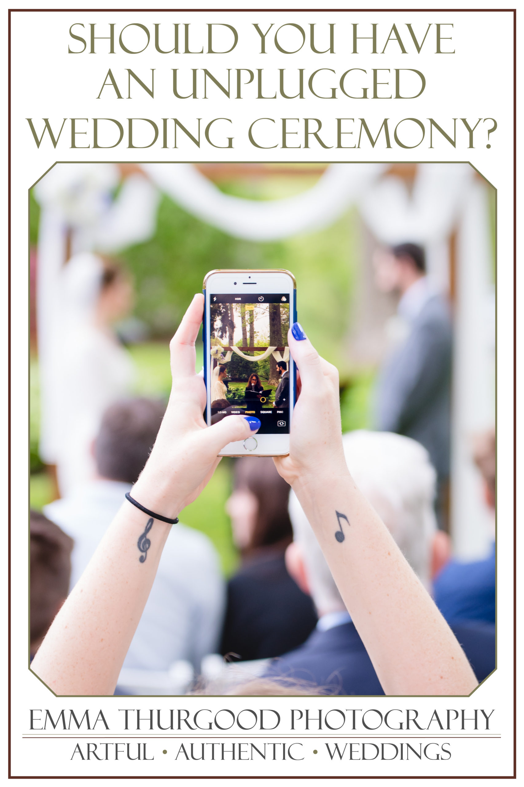 How To Have An Unplugged Wedding Ceremony | Emma Thurgood Weddings